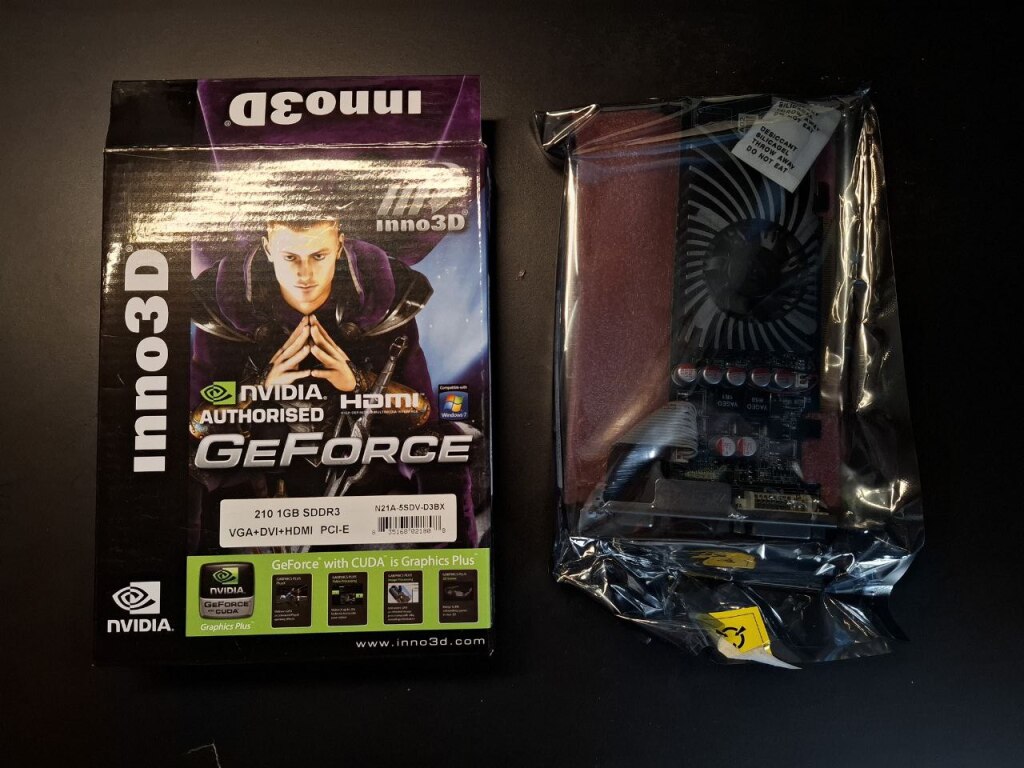 Видеокарта INNO3D GeForce 210 1GB (N21A-5SDV-D3BX) в дар (Москва). Дарудар