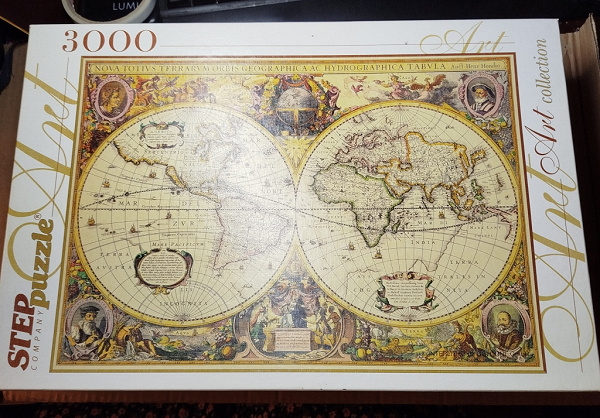 Пазл б/у 3000 Историческая карта мира в дар (Москва). Дарудар